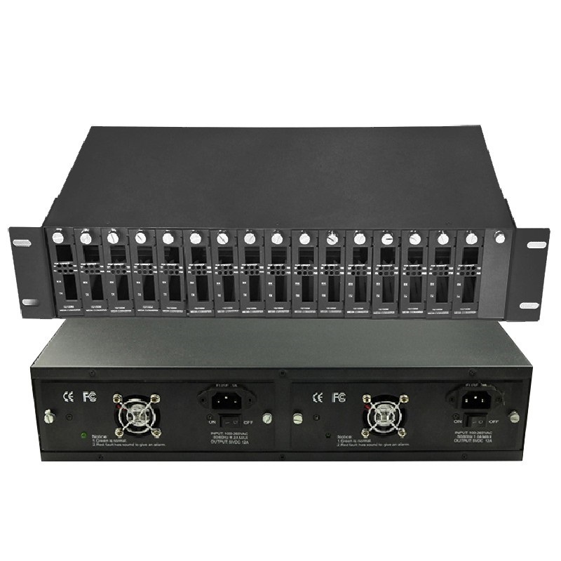 rack-mounted chassis for unmanaged media converters fiber optic ...
