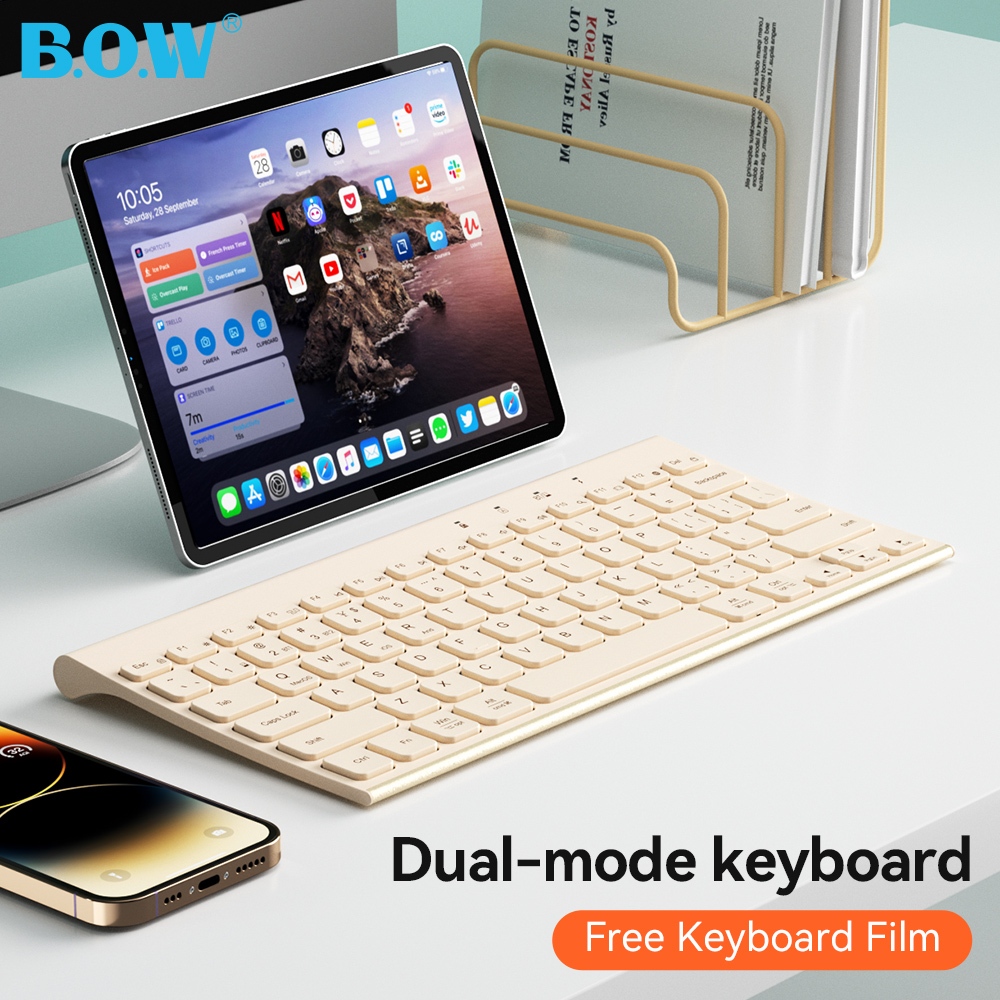 BOW Portable Mini Keyboard 2.4G BT Wireless HD086CL Bluetooth ...