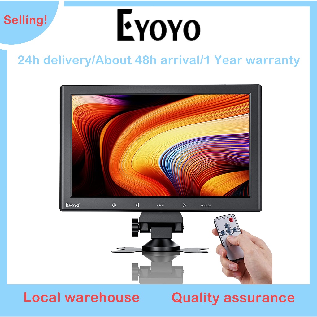 Eyoyo 10 inch Portable Monitor 7 inch 1024x600 Small HDMI Portable ...