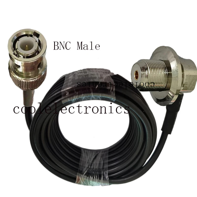 1pc RG58 50-3 BNC Q9 Male to UHF SO239 Female Connector for Car Mobile Radio Antenna Coax ...