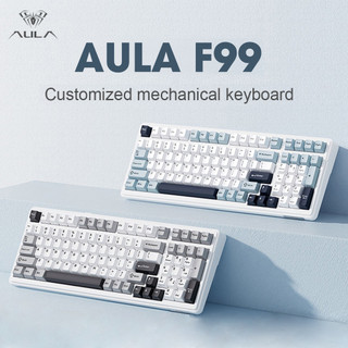 AULA F99 Mechanical Keyboard Customized 99 keys The Three Mode ...