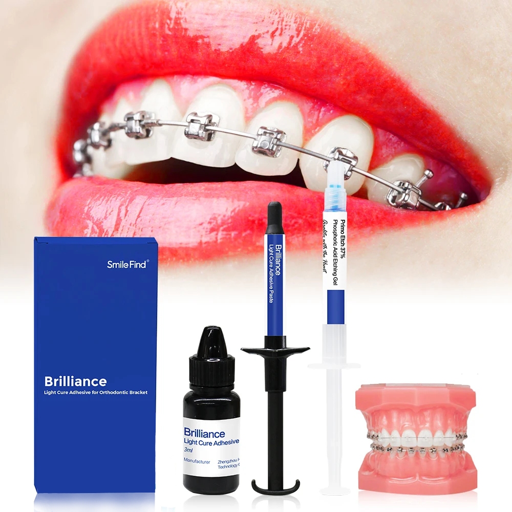 Dental Orthodontic Adhesive Kit Light Curing Metal Ceramic Brackets ...