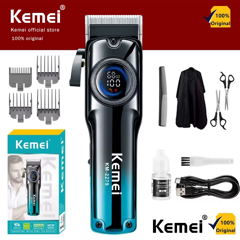 KEMEI Electric Hair Clipper Cord or Cordless Use USB Professional Rechargeable Hair Trimmer ...