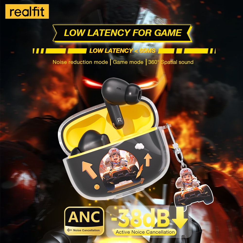 Realfit F3 Bluetooth earphone with Microphone Wireless Stereo Noise ...