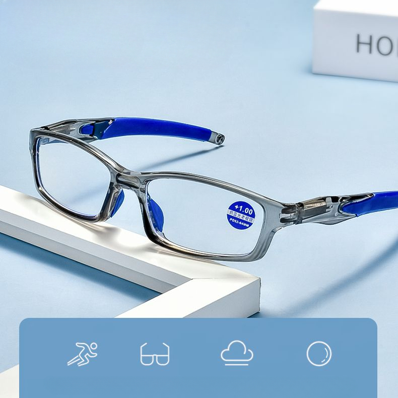 Outdoor Active Reading Glasses Anti Radiation Anti Slip With Grade ...
