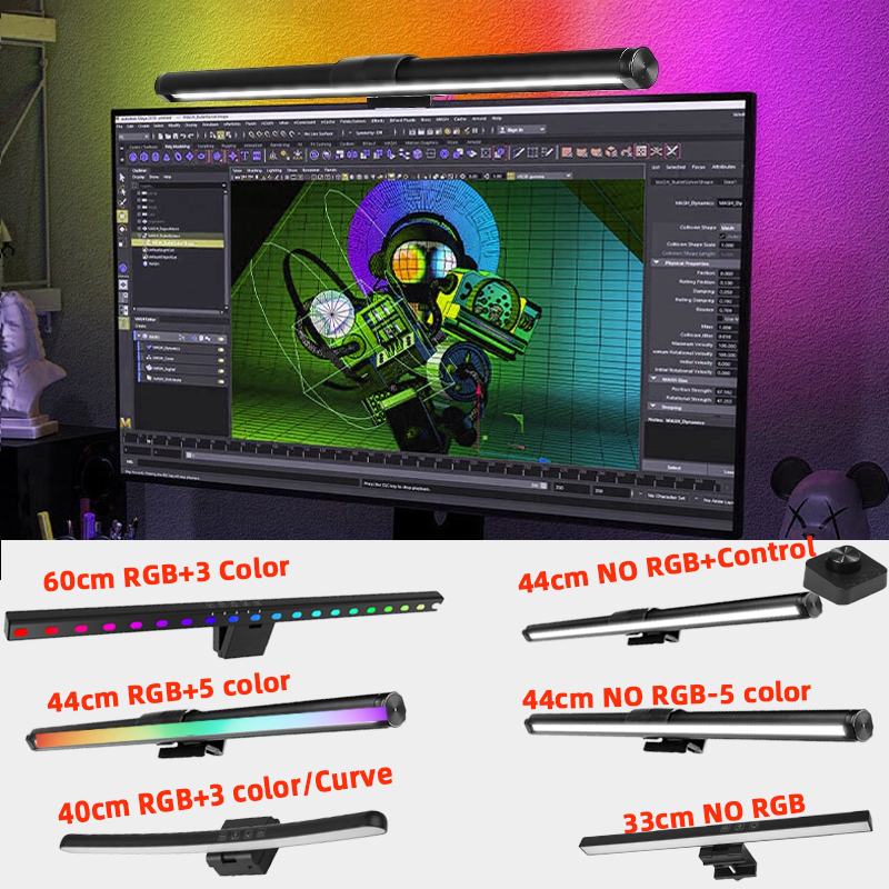 LED Monitor Light Bar RGB Lights Screen Hanging Lighting Desk Reading ...