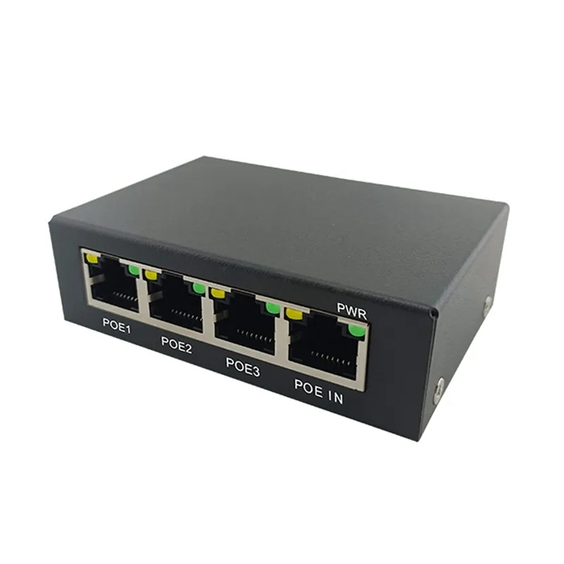 1 PCS 4 Port Gigabit POE Extender 100/1000M Network Switch Extender ...
