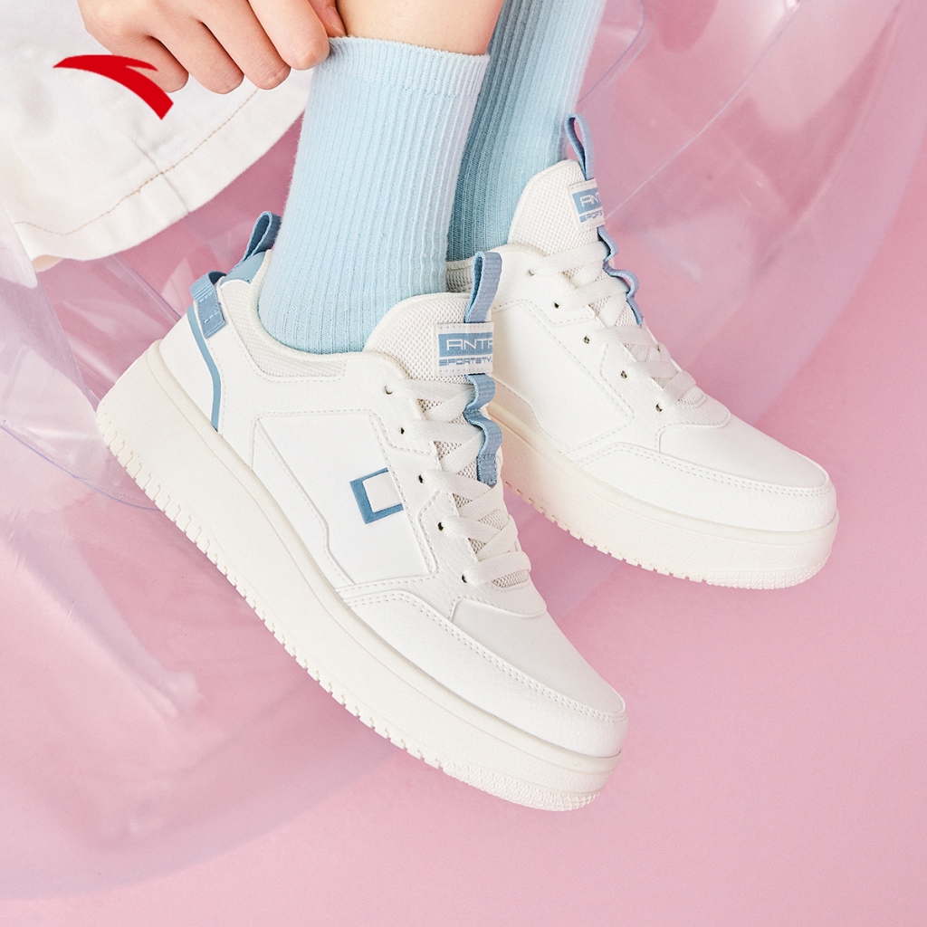 ANTA Women Basic Skate Shoes Sneakers Comfortable Street Casual ...