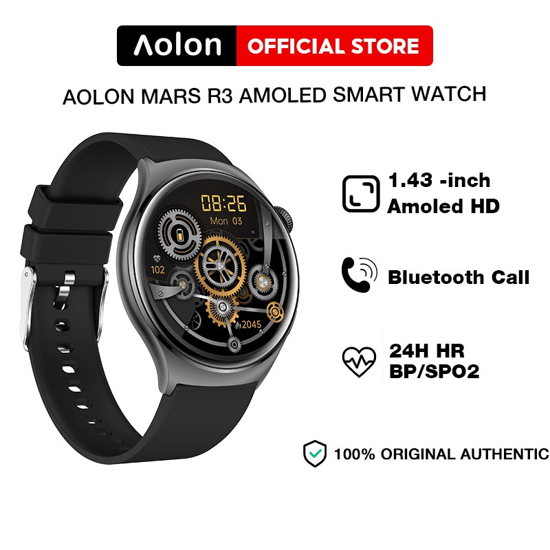 Aolon Mars R3 Smart Watch AMOLED Screen Alloy Body 1.43'' Inches 178 ...