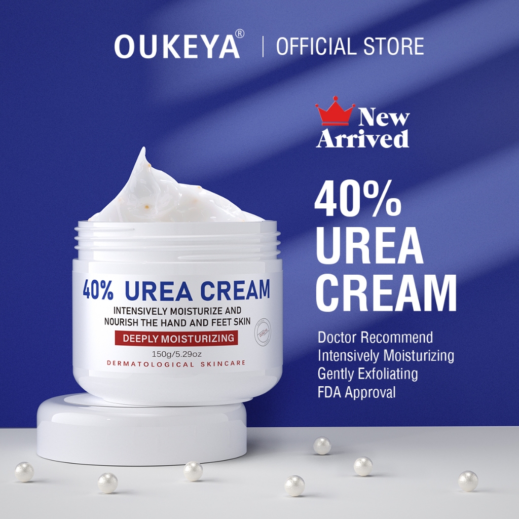 OUKEYA 40% Urea Cream 150g Exfoliation Hand and Foot Care Moisturizer for Dry Cracked Rough Skin ...