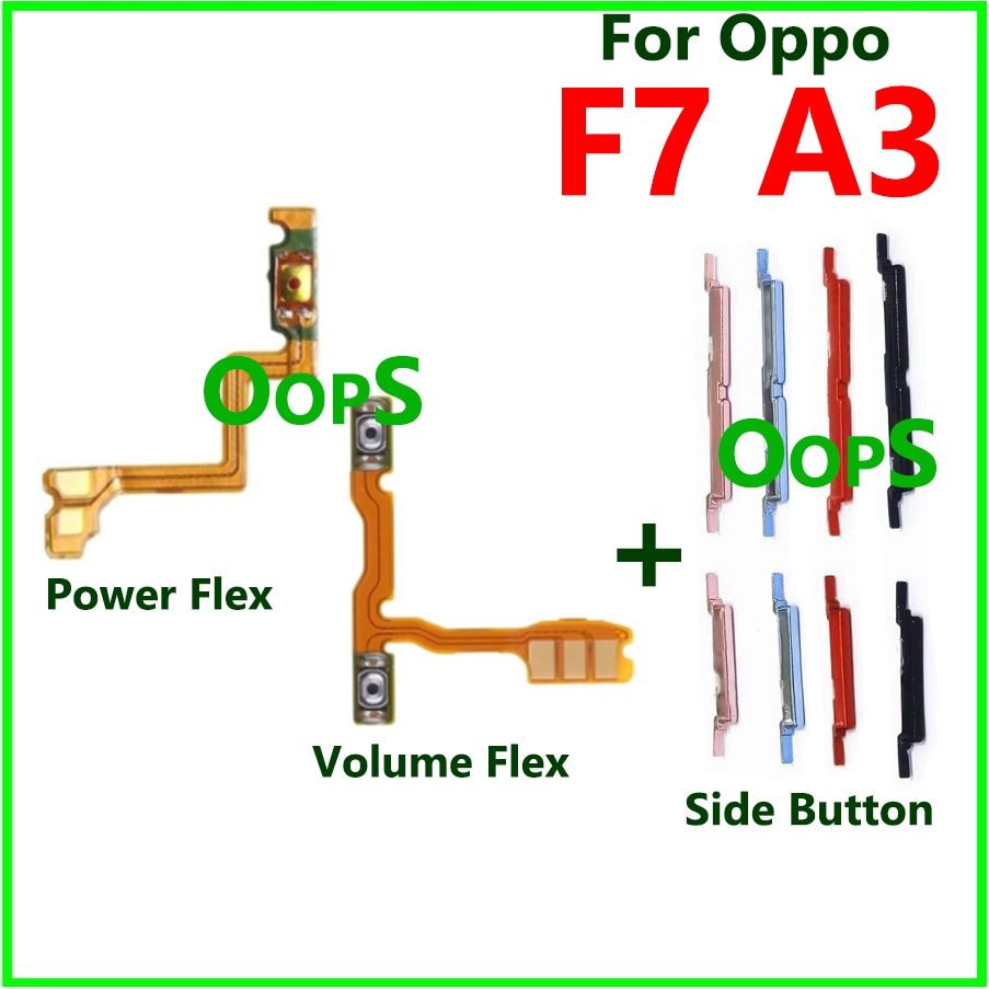 Power volume button flex For oppo F7 A3 Phone Power on / off Volume ...