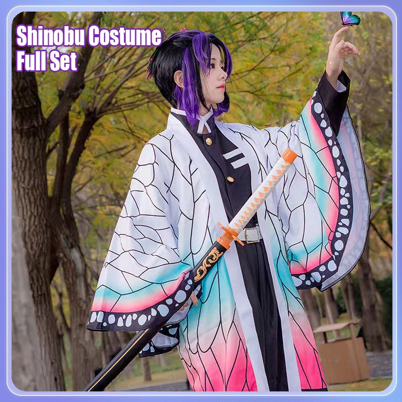 Anime Demon Slayer Kimetsu No Yaiba Cosplay Costume Kimono Kochou ...