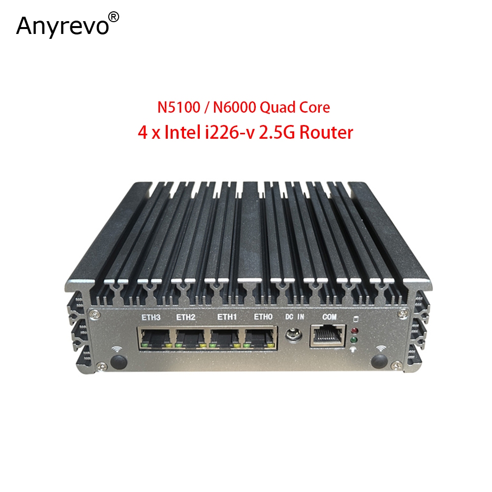 Fanless Intel Pentium N6000 Quad Core Mini PC Intel i226 2.5G Soft ...