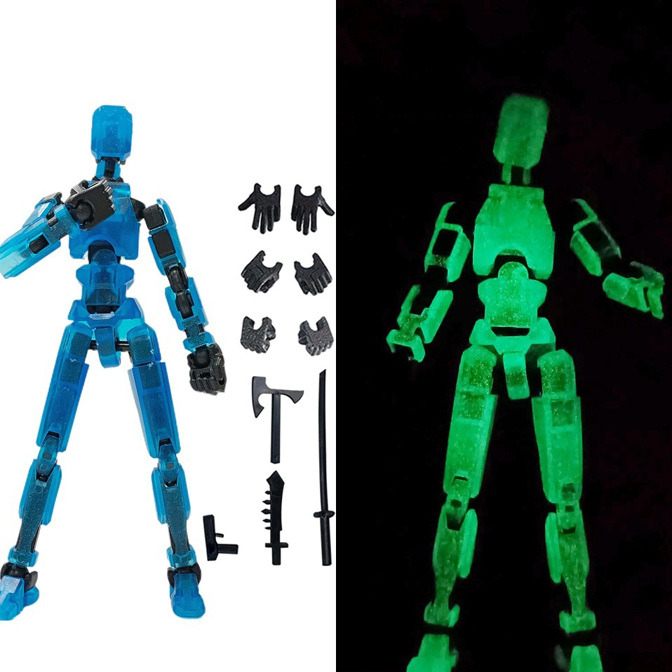 glow in the dark dummy 13 action figure 3d printed toys multi jointed ...