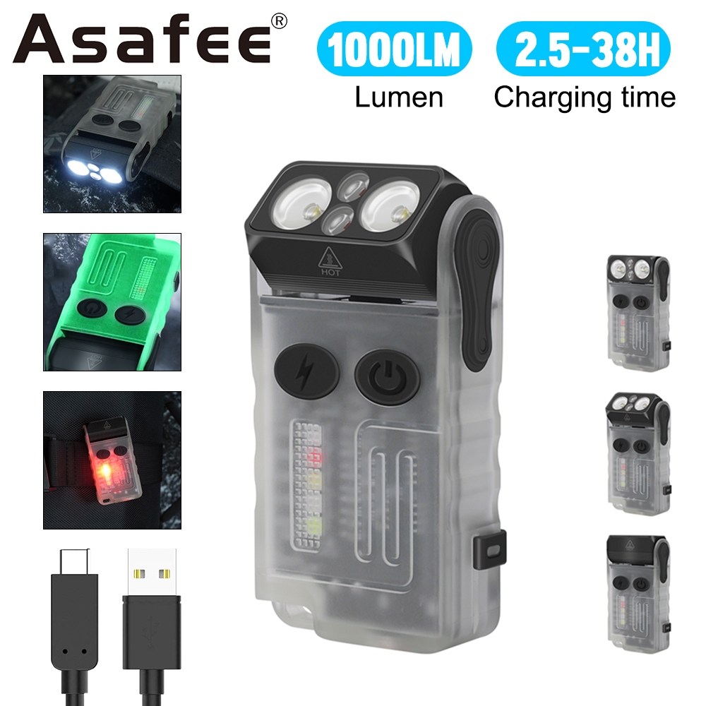 Asafee V20 Fluorescent White EDC LED Keychain Light High Power Mini ...