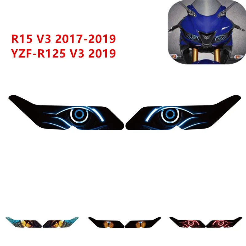 Motorcycle Front Fairing Headlight Guard Sticker Head light protection ...