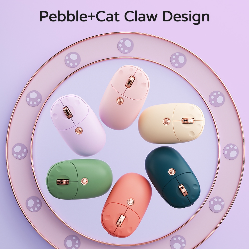 BOW MD198L Portable Cute Wireless Bluetooth Mouse Colourful ...