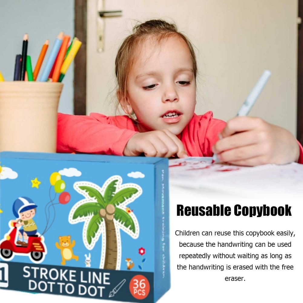 Tracing Book For Kids Reusable Early Training Coloring Book Erasable ...