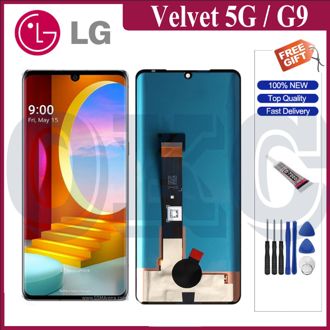 Original AMOLED Display For LG Velvet 5G LCD with Frame Display Touch Screen Digitizer Full Set ...
