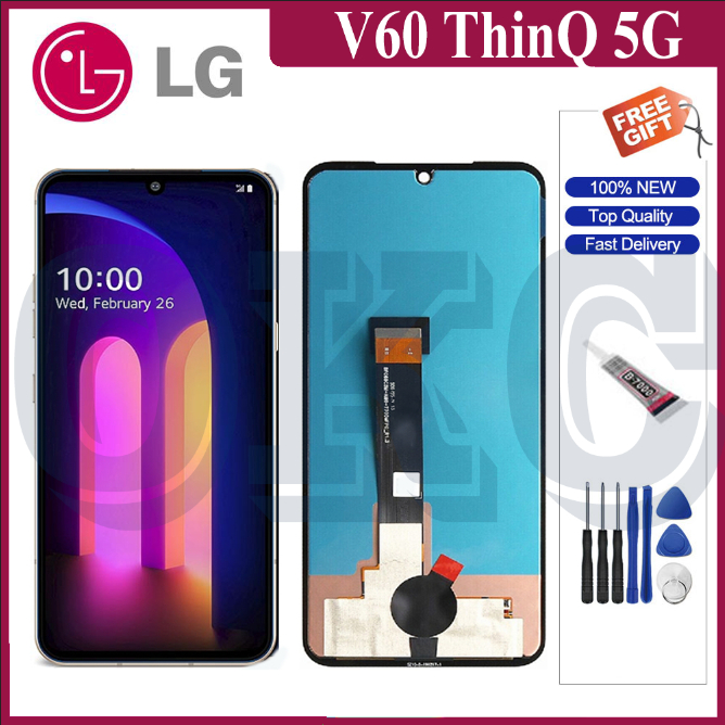 Original AMOLED For LG V60 ThinQ 5G LCD with Frame Display Touch Screen ...
