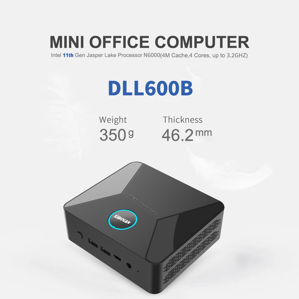 DLL600B Intel 11 Series N6000 Mini Computer Host 4-Core Home Computer ...
