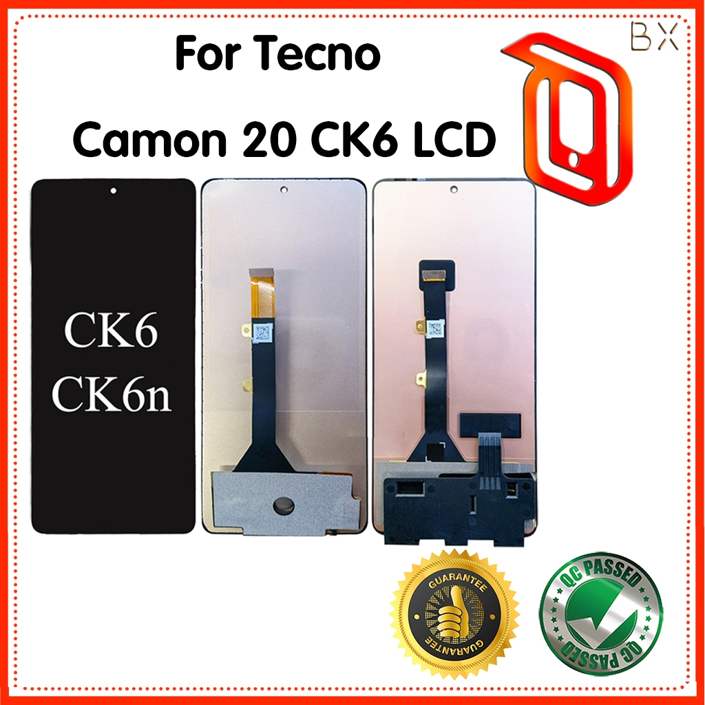 Amoled / TFT Black 6.67 Inch For Tecno Camon 20 CK6 CK6n LCD Display ...