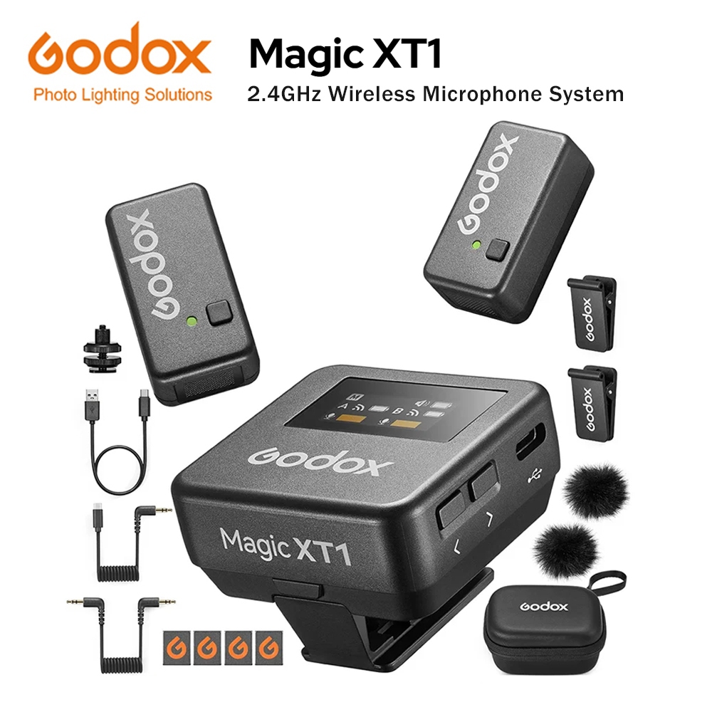 GODOX Magic XT1 2.4GHz Wireless Microphone System Max. 200M LOS Range ...
