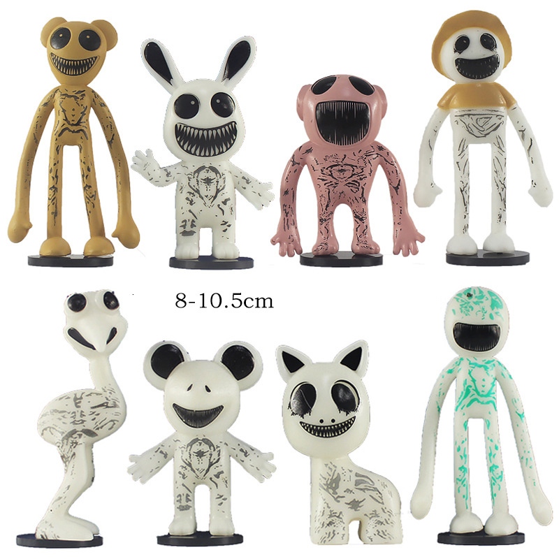 8Pcs/4Pcs Zoonomaly Series 2 Figures Monster Ostrich Frog Smile Cat ...