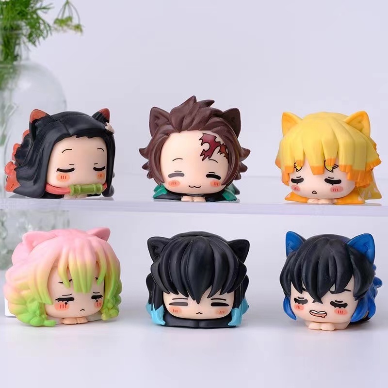 Demon Slayer Cute Figure Kamado Tanjirou Kamado Nezuko Agatsuma Zenitsu ...