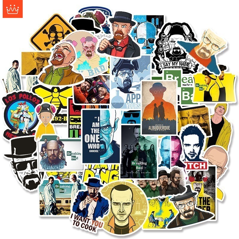 J· Breaking Bad Stickers Set American TV Series Graffiti Waterproof ...