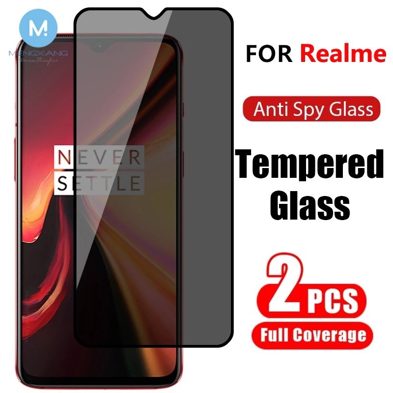 1-3Pcs Anti-Spy Privacy Tempered Glass Realme Note C75X C73 C71 C75 60X 50 60 C61 C67 C65 C63 ...