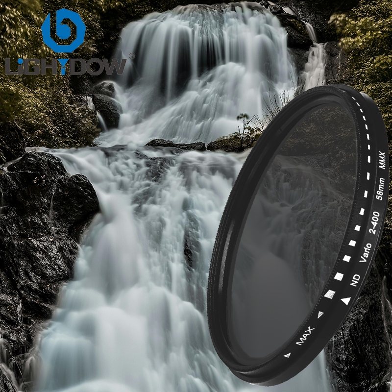 Lightdow ND2-400 ND Filter Adjustable Neutral Density Fader Filter for 49mm 52mm 55mm 58mm 62mm ...