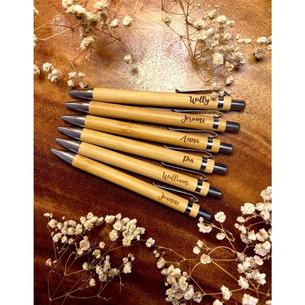 PERSONALIZED BAMBOO PEN (LASER ENGRAVED) | Shopee Philippines