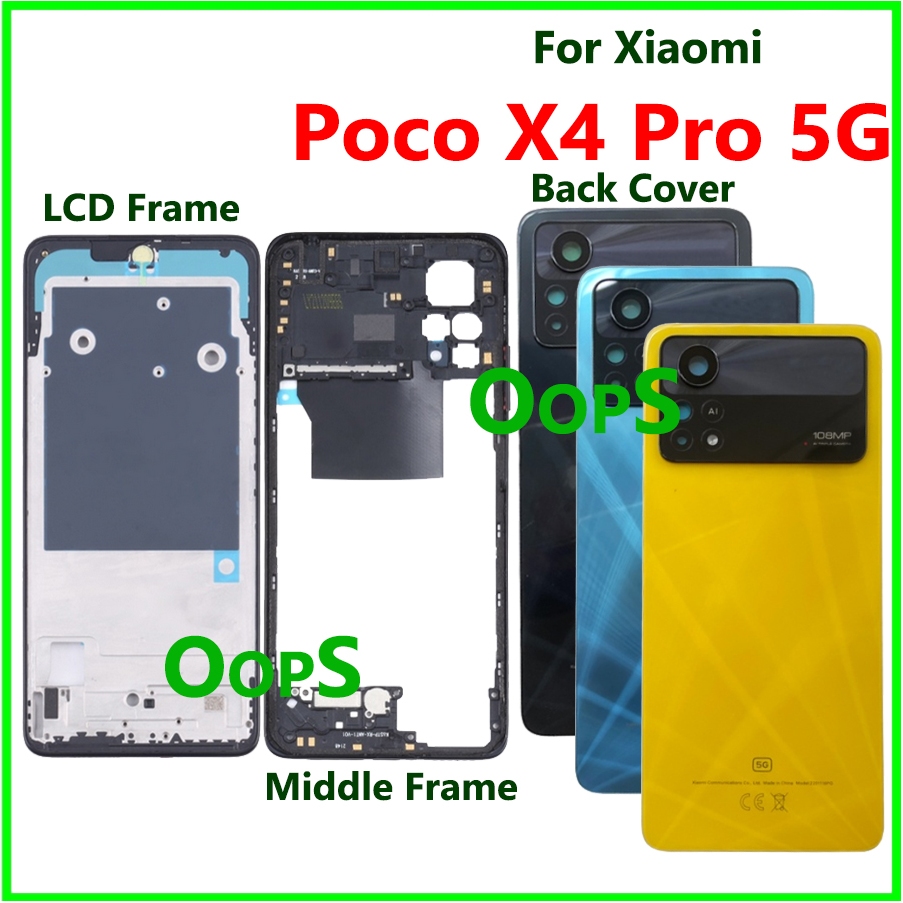 Full Back Housing Frame Compatible For Xiaomi Poco X4 Pro 5G LCD Front ...