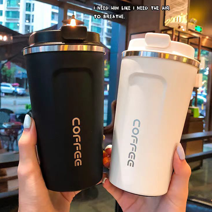 380ML/510ML Stainless Steel Mug Coffee With Leakproof Tumbler Lid ...