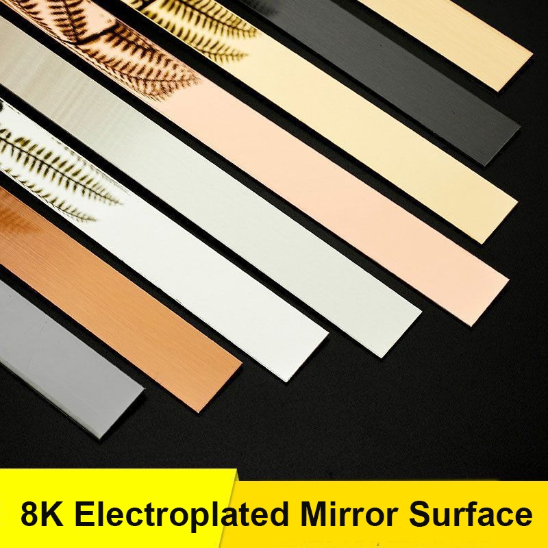 5M Wall Trim Molding 8K Stainless Steel Peel and Stick (Mirror-Like ...