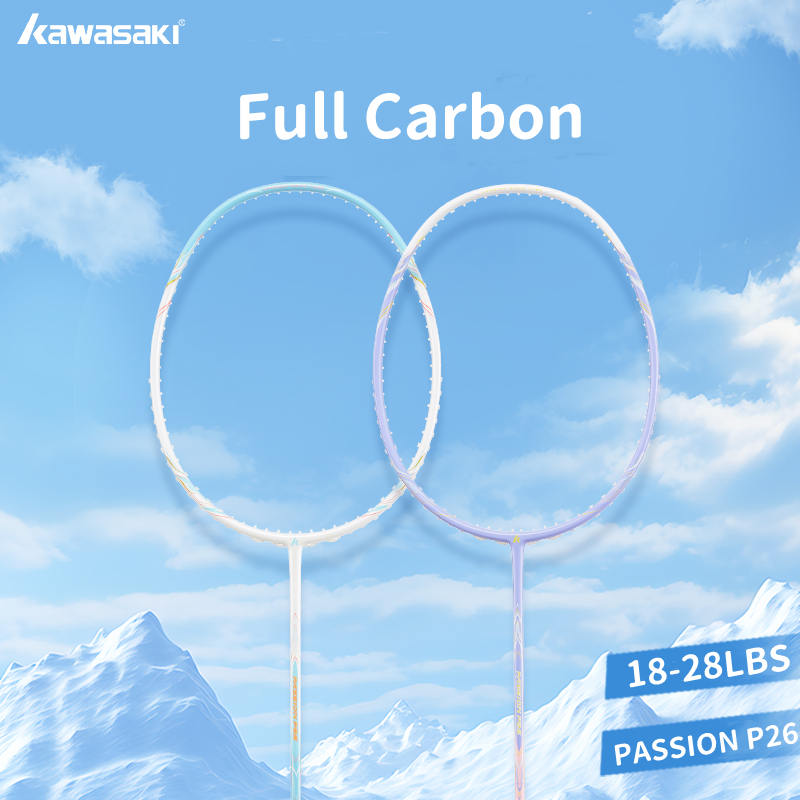 Kawasaki Badminton Racket Full Carbon PASSION P26 18-28LBS 4U For ...
