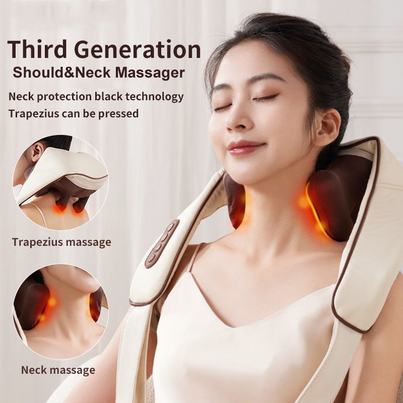 Neck Massager shawl Multi-function heated neck and shoulder massager ...