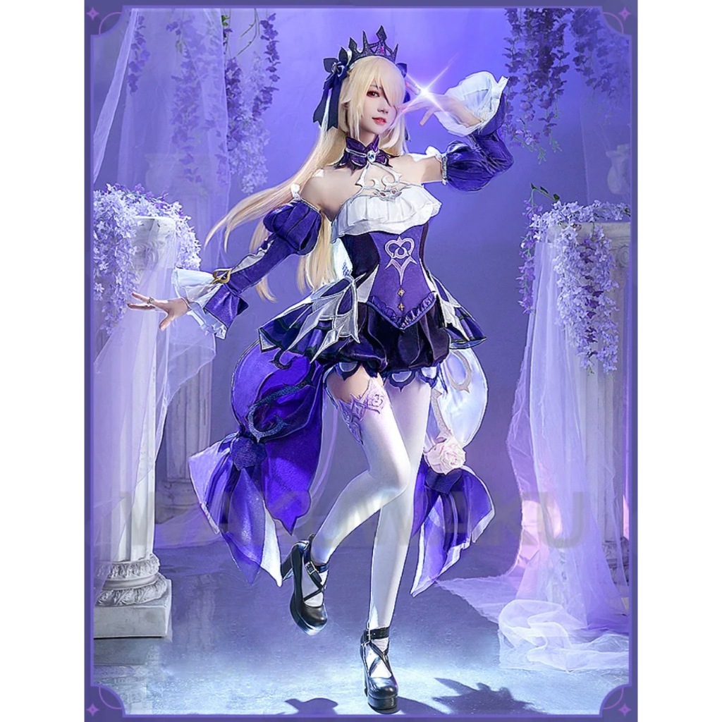 Hsctek Game Genshin Impact Fischl Cosplay Costume Full Set Halloween ...