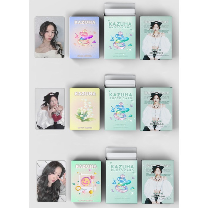 50-55pcs LE SSERAFIM Laser HOLOGRAPHIC LOMO Cards Sakura CHAEWON YUNJIN ...