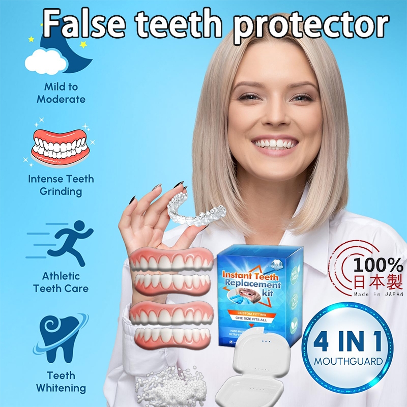 Silicone Upper Lower Comfort Fit False Teeth Veneers Teeth Accessories ...