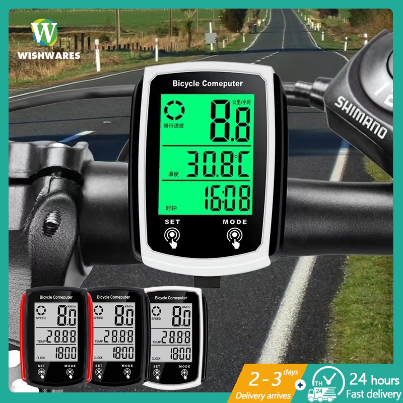 Bicycle multifunctional backlight waterproof speedometer able measuring ...