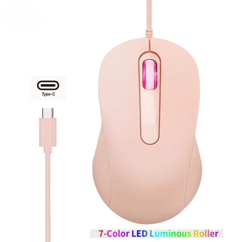 3D Type C Wired Mouse Gaming Mouse Silent Ergonomics Optical Mouse ...