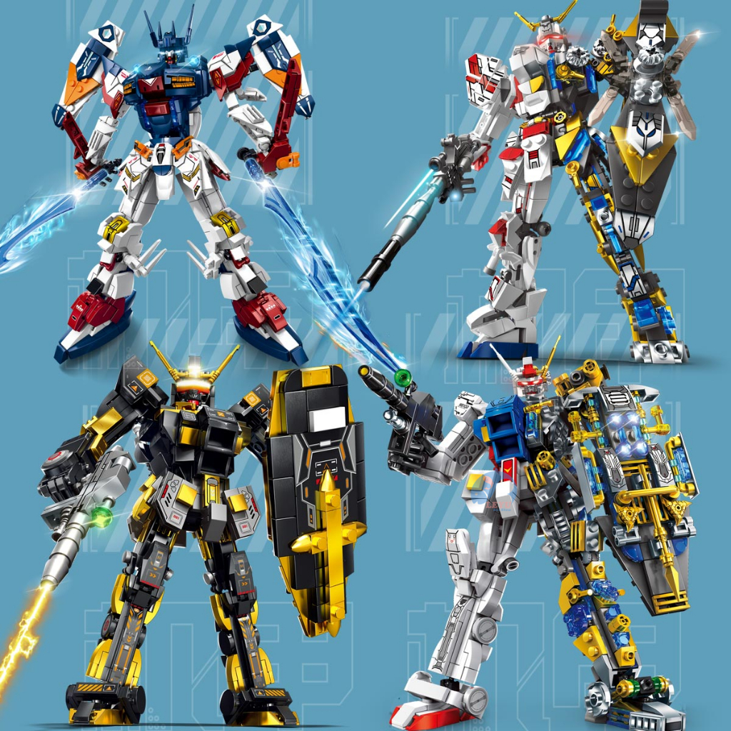 Mech Warrior Robot Building Blocks Toy Set, Mobile Suit Joint Movable ...