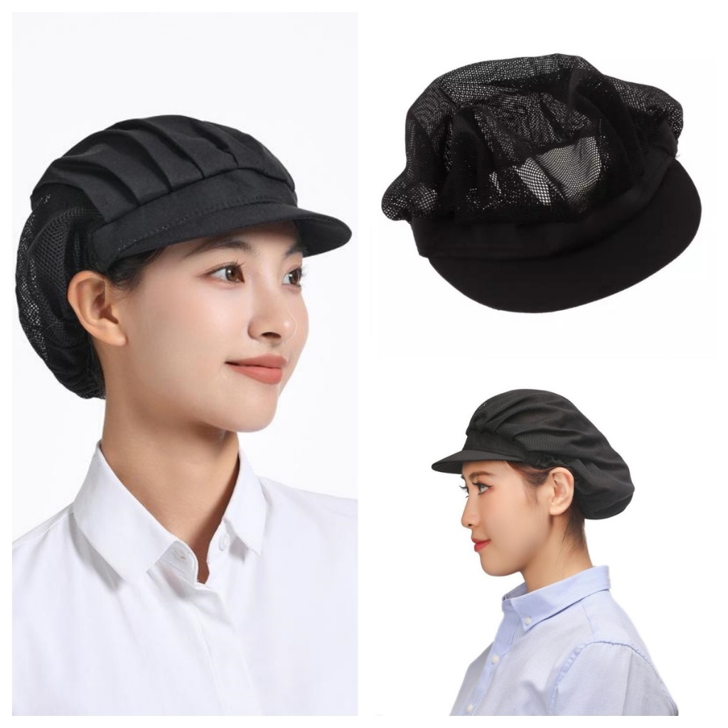 Black Fashion Chef Hat Kitchen Food Service Cooking Cap Chic Business ...