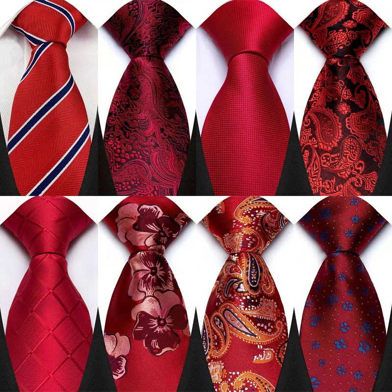 New Men's Tie 8CM Neckties For Man Classic Jacquard Woven Solid Striped ...