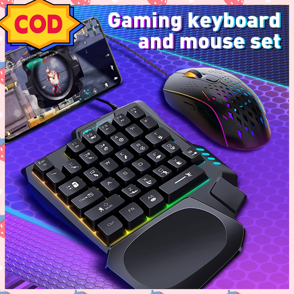 Mobile Controller for pc Gaming One-Handed Gaming Keyboard With Mouse ...