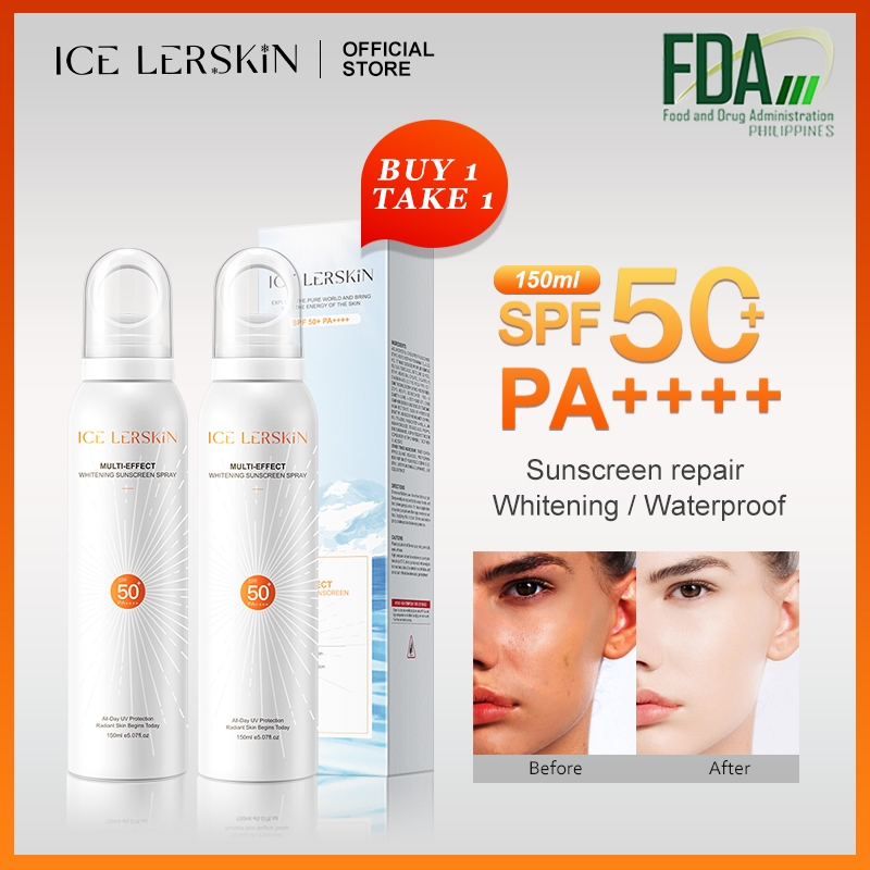 【FDA Approved Buy 1 Take 1】ICE LERSKIN Spray Sunscreen WHITENING ...