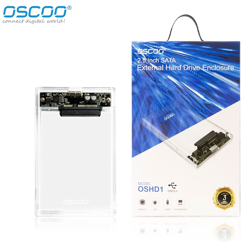 OSCOO M.2 to USB NVMe SATA SSD Enclosure Reader Tool-Free USB 3.2 Gen 2 ...