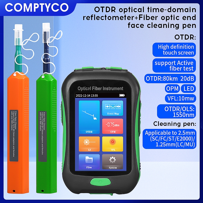 Touch Screen OTDR Optical Time Domain Reflectometer, 100Km Fiber Optic ...